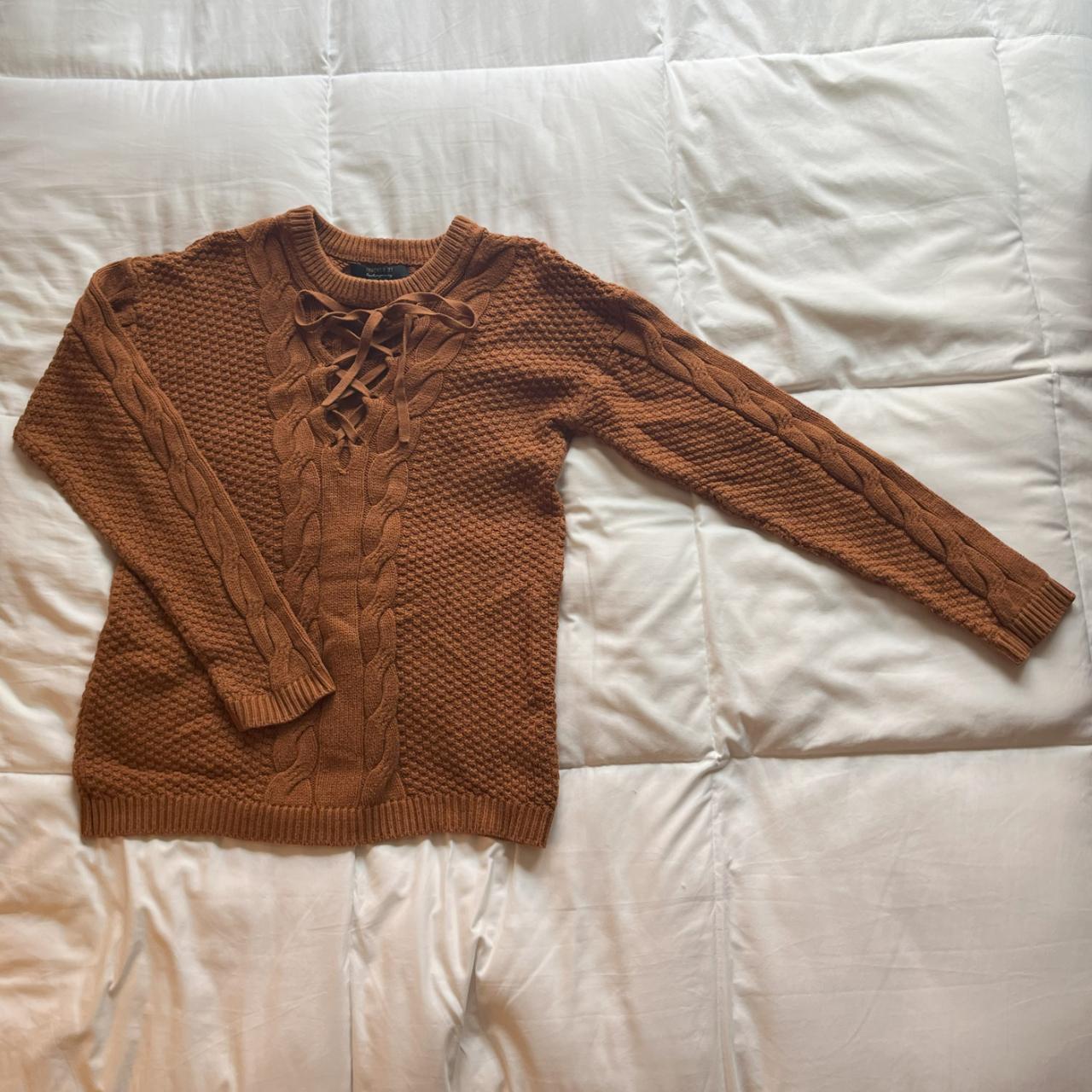 A well-loved chunky but lightweight sweater with a... - Depop