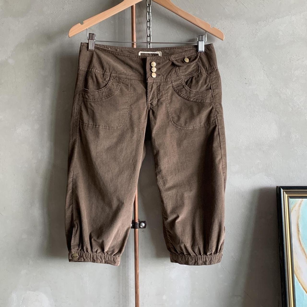 Vintage brown corduroy pantaloon/ bloomer style long... - Depop
