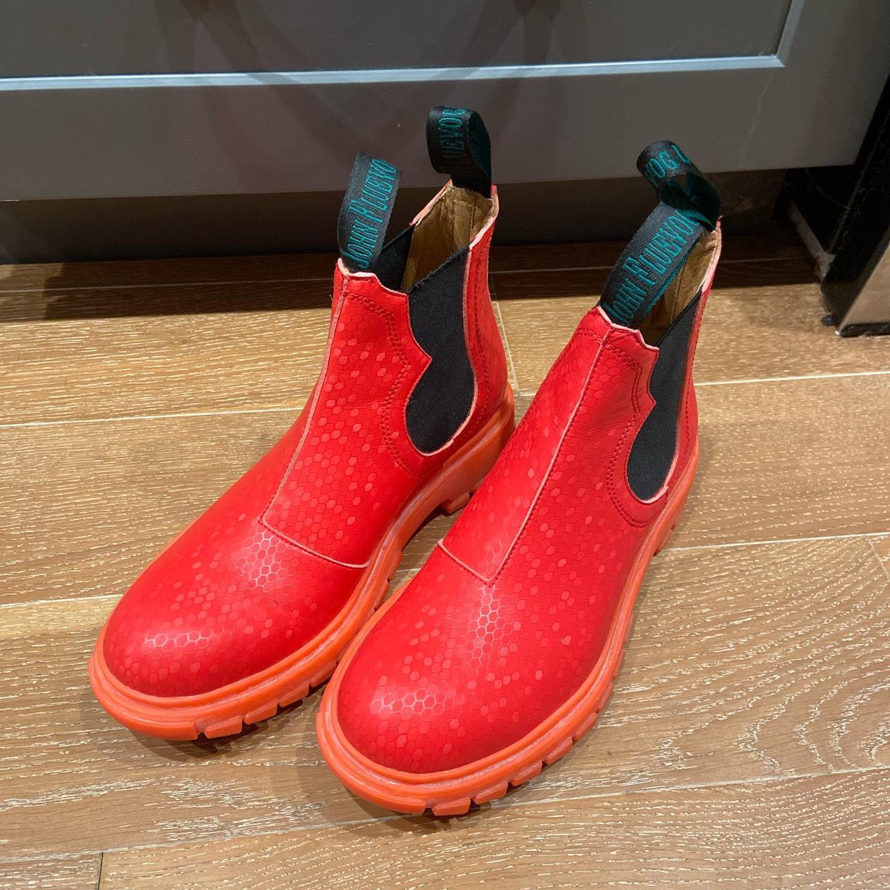 Like new John Fluevog boots with unique embossed... - Depop