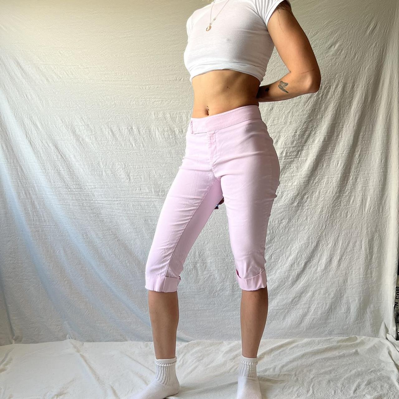 Vintage guess light pink capris these are so... - Depop