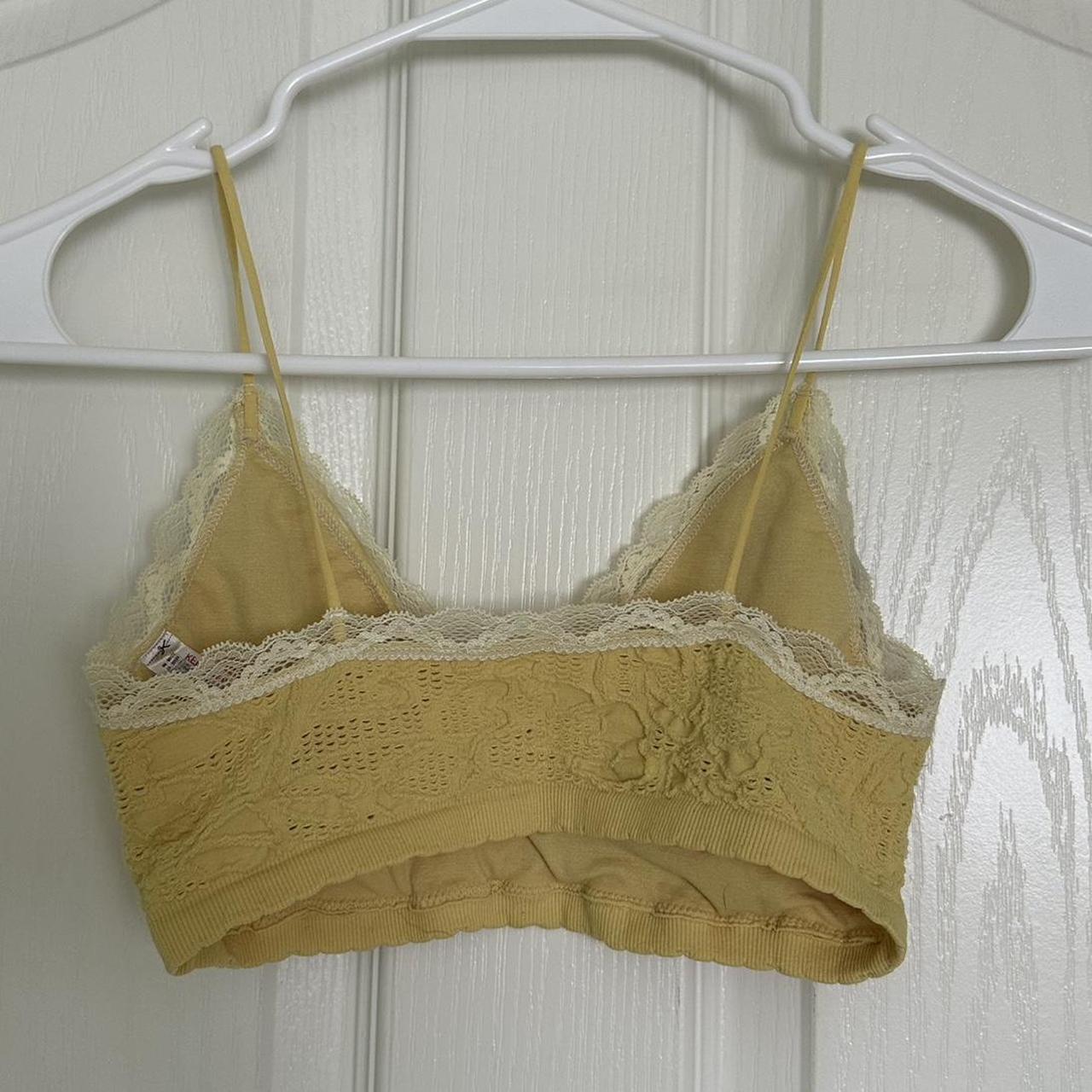 Yellow lace bralette Worn once! Size... - Depop