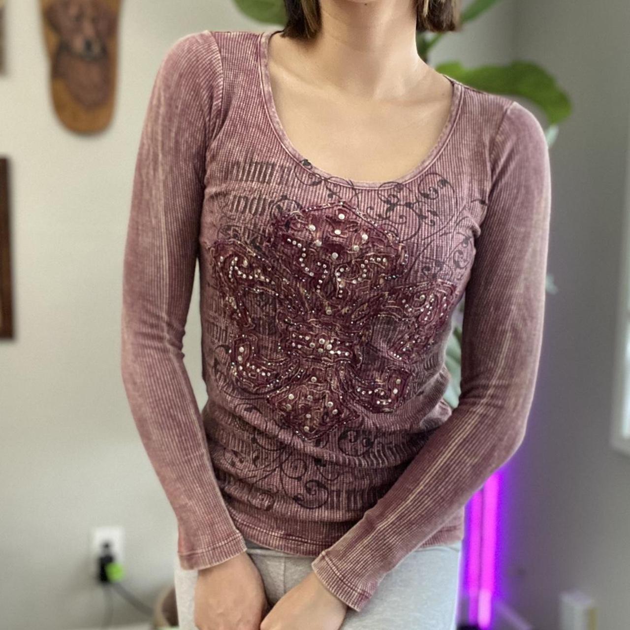 Women's Purple and Red Shirt | Depop