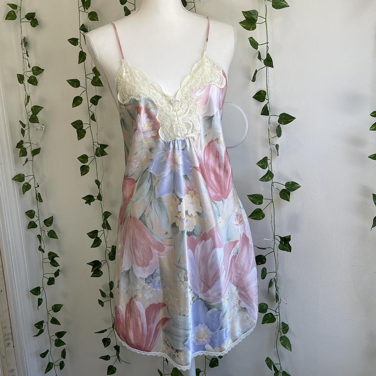 beautiful pastel slip dress, colors are perfect for... - Depop