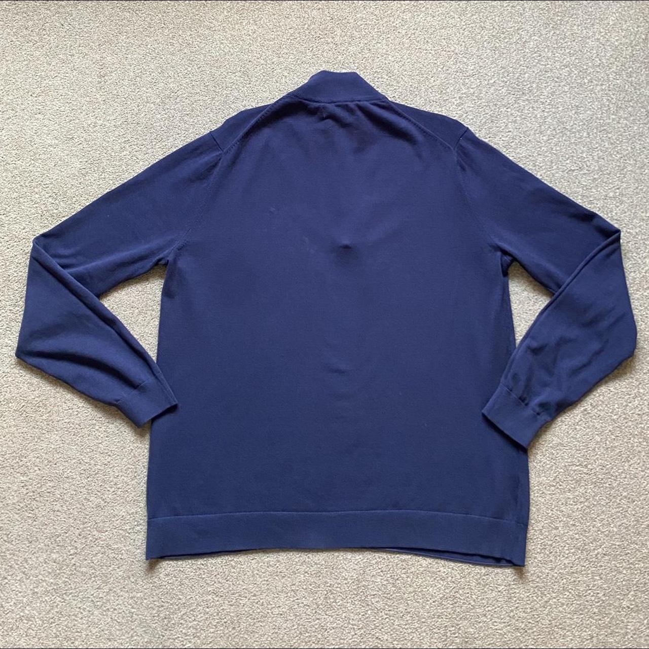 Mango Navy Half-Zip Jumper Sweater RRP £40 Size... - Depop