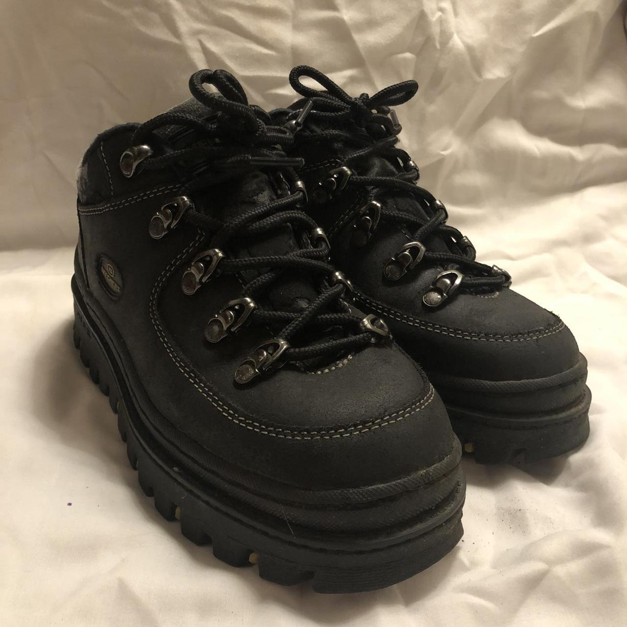 skechers jammers vintage 2000s black chunky... - Depop