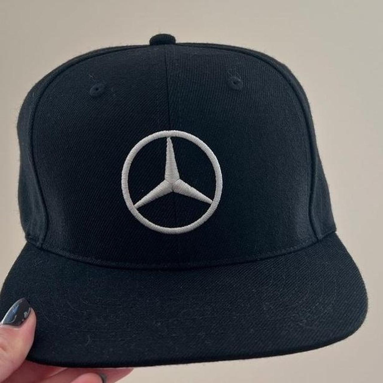 . Mercedes Benz Snapback Hat Black - Depop