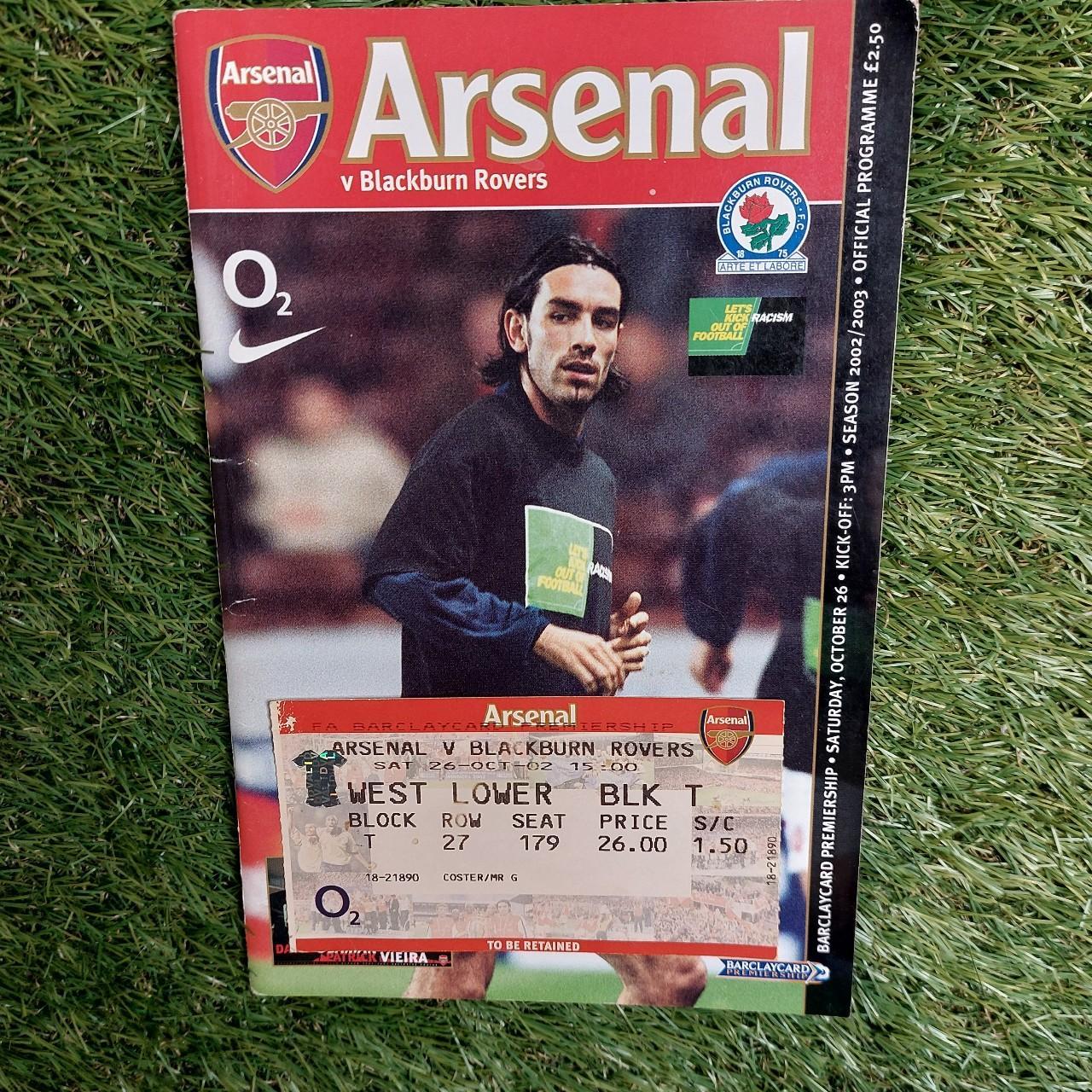 Rare, vintage Arsenal vs Blackburn Rovers (League)... - Depop