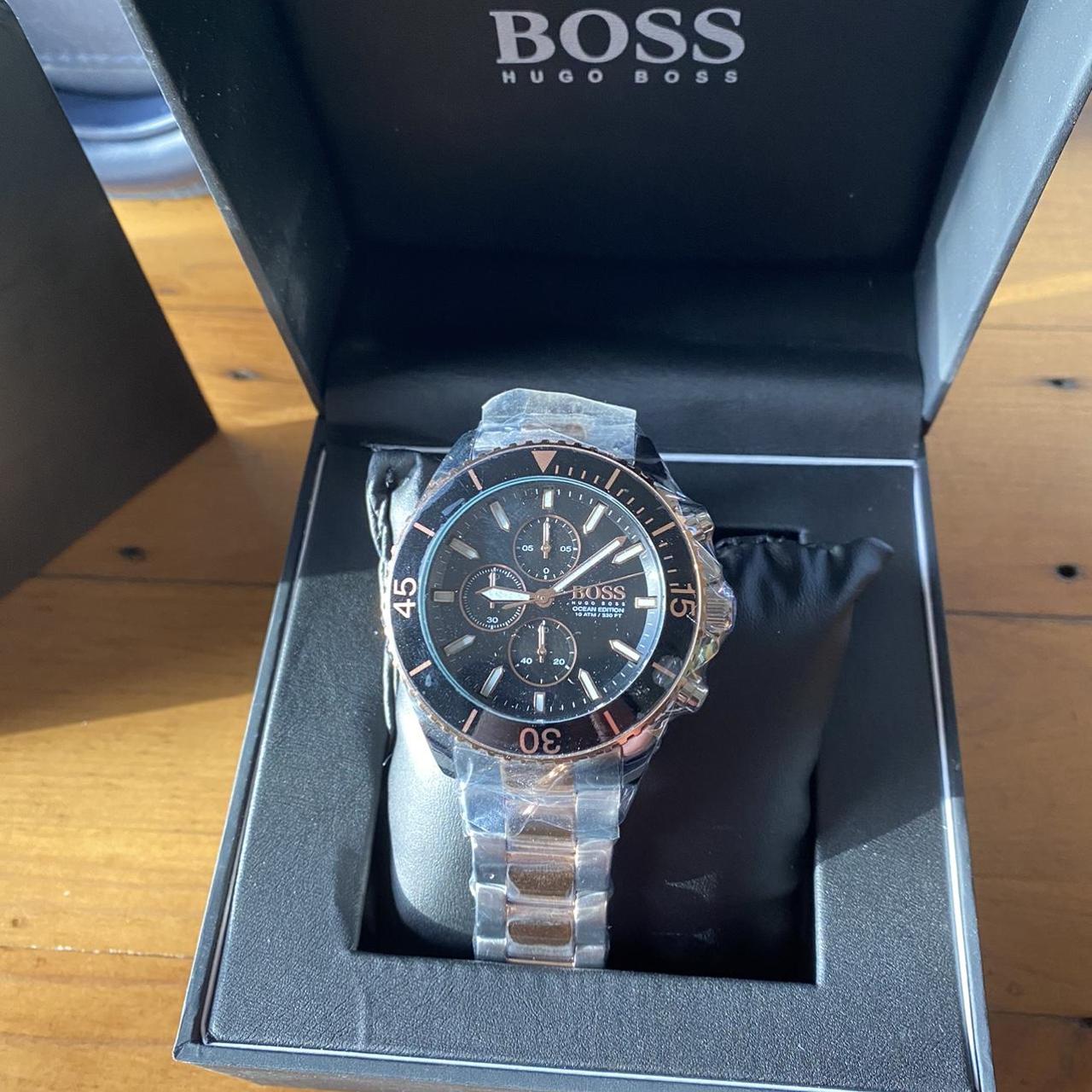 Hugo Boss Men's Silver and Gold Watch | Depop