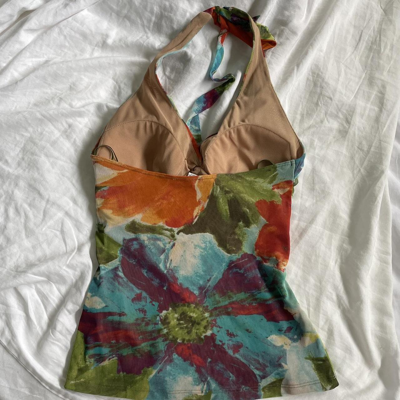 Cache Women's Blue and Pink Vest | Depop