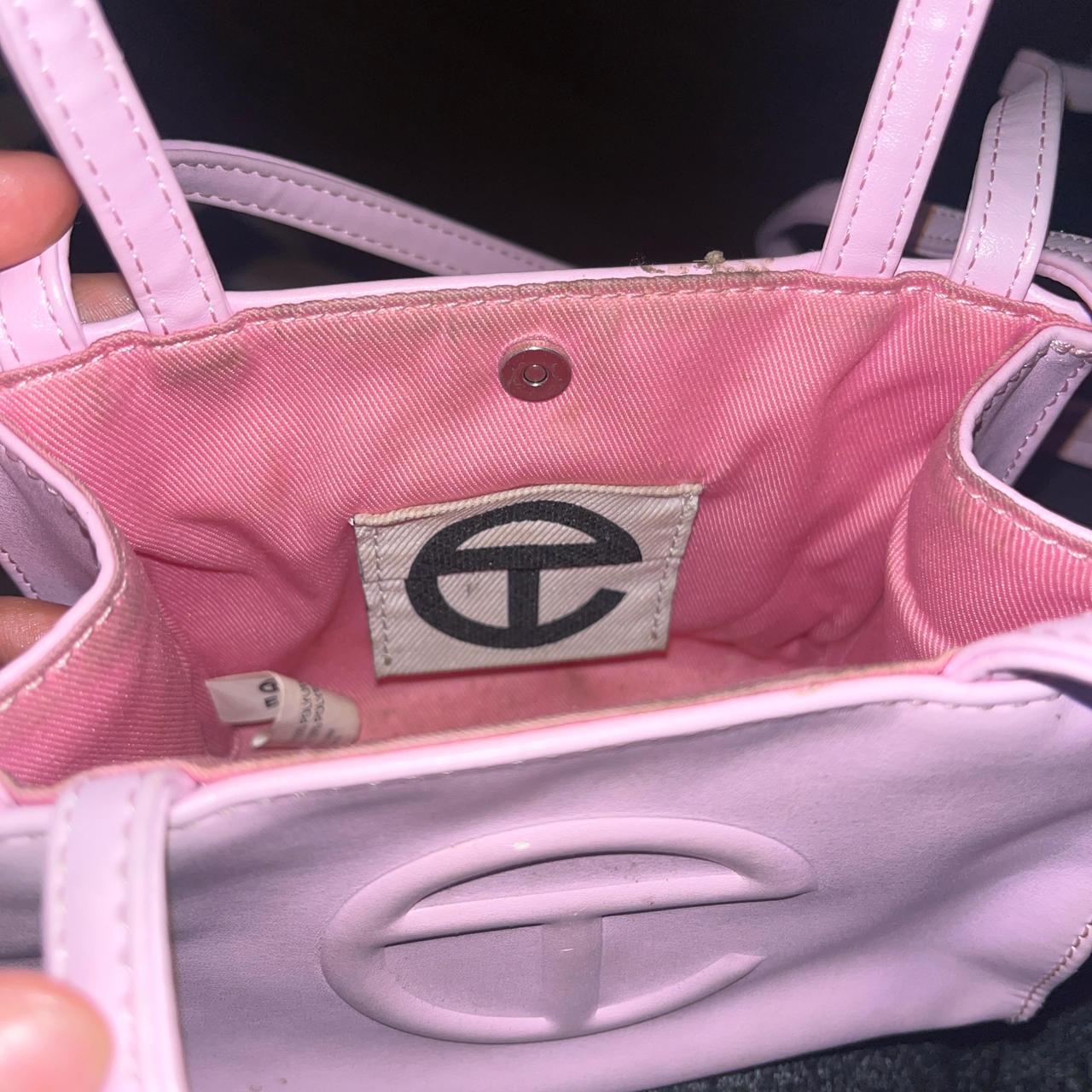 REAL SMALL BUBBLEGUM PINK TELFAR BAG WITH PROOF OF... - Depop