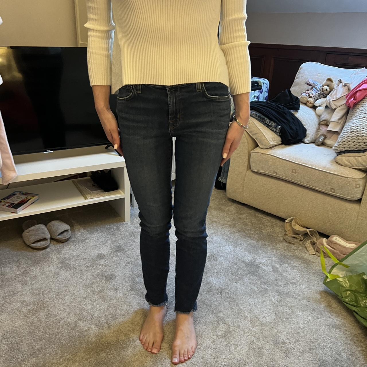 J brand denim jeans mint condition size 27 low rise... - Depop