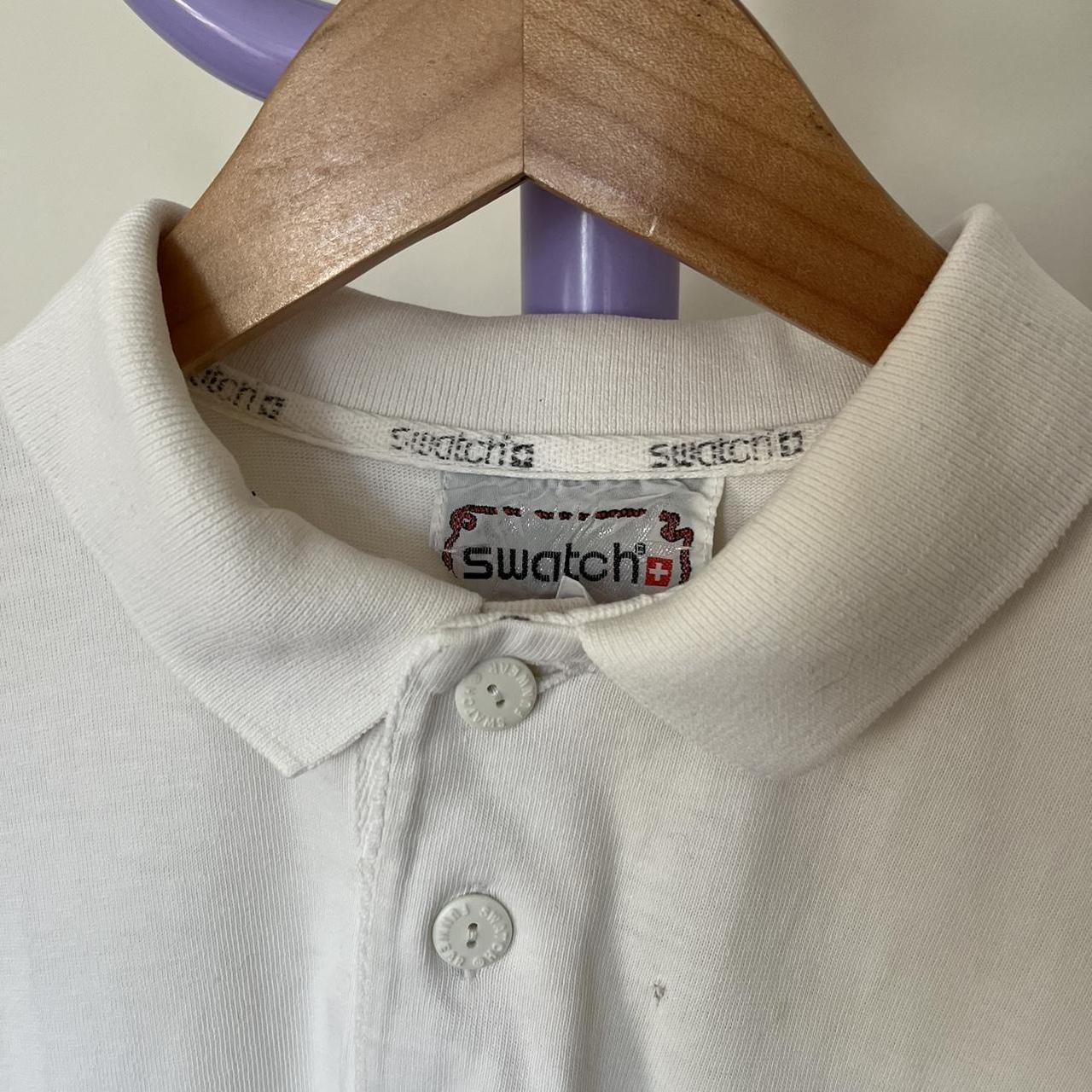 Vintage Swatch Polo Shirt 90s. No size tag but maybe... - Depop