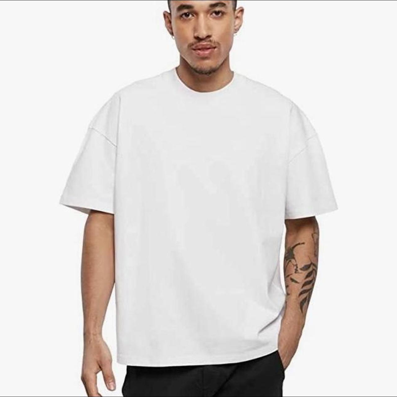 Premium oversized boxy plain white T Shirt - Depop