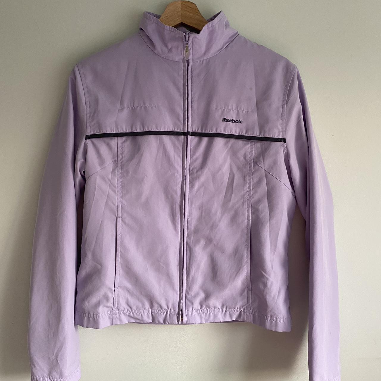 Lilac Windbreaker reebok jacket. Few very faint... - Depop