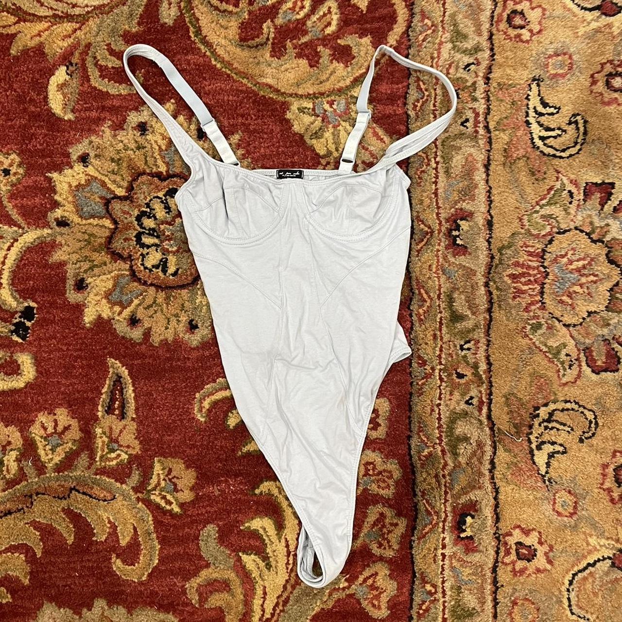 Out From Under baby blue thong bodysuit size small.... - Depop