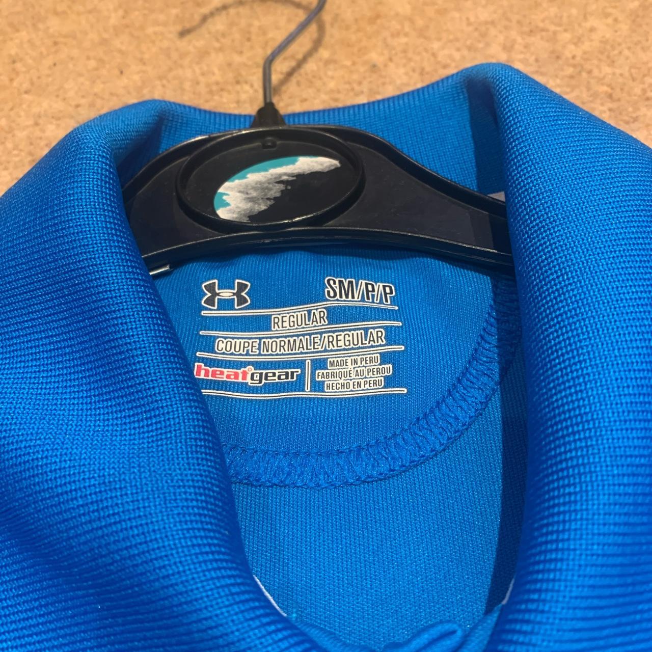 under armour blue golf polo shirt perfect condition... - Depop