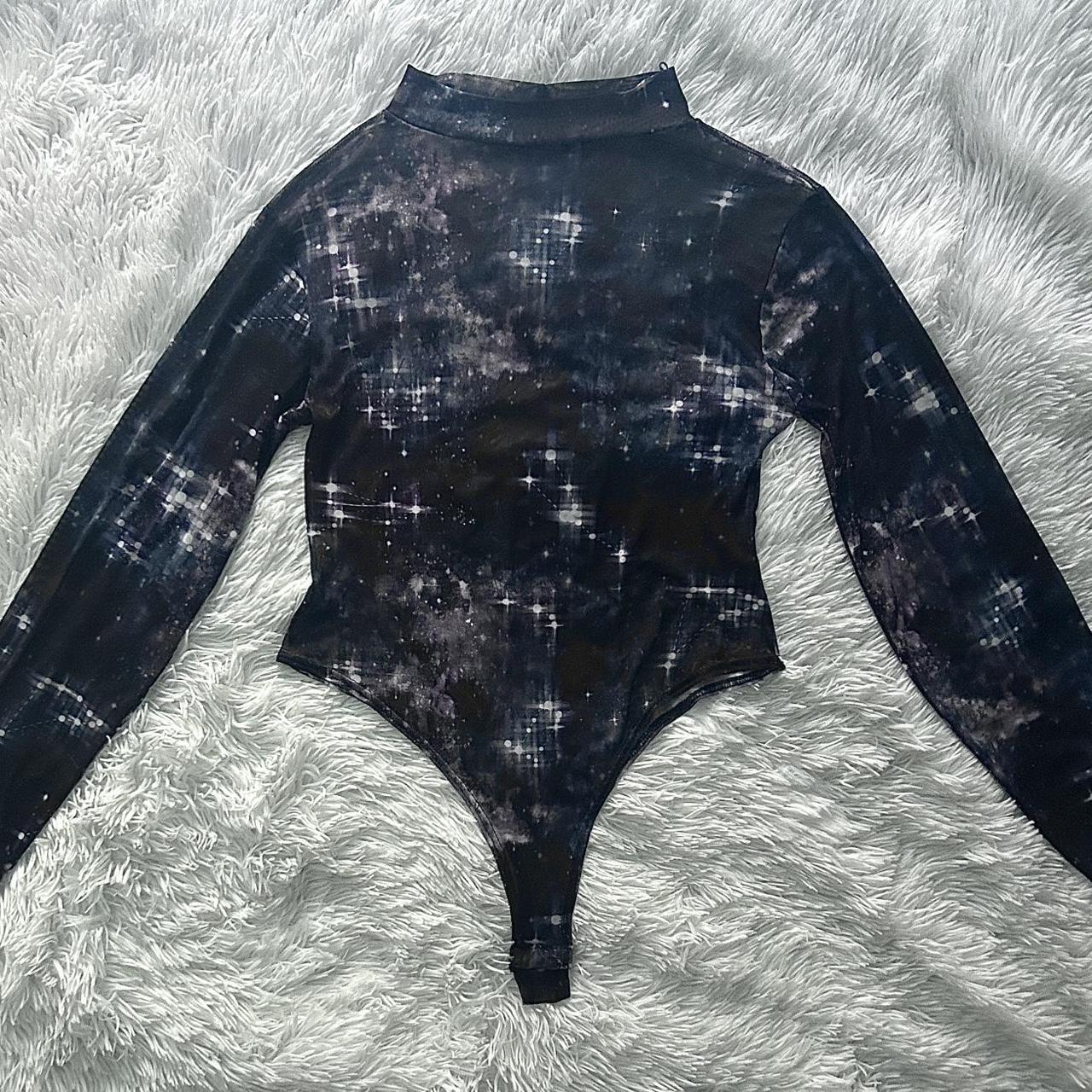 Blue celestial bodysuit from NastyGal -Size US 10 /... - Depop