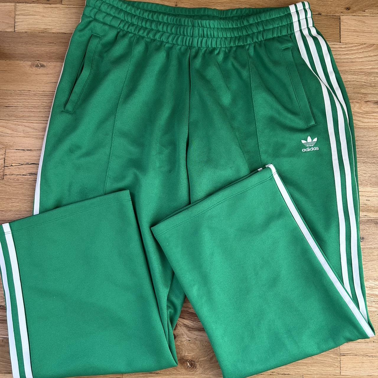 Dark Apple Green Adidas Track Pants #trackpants... | Depop