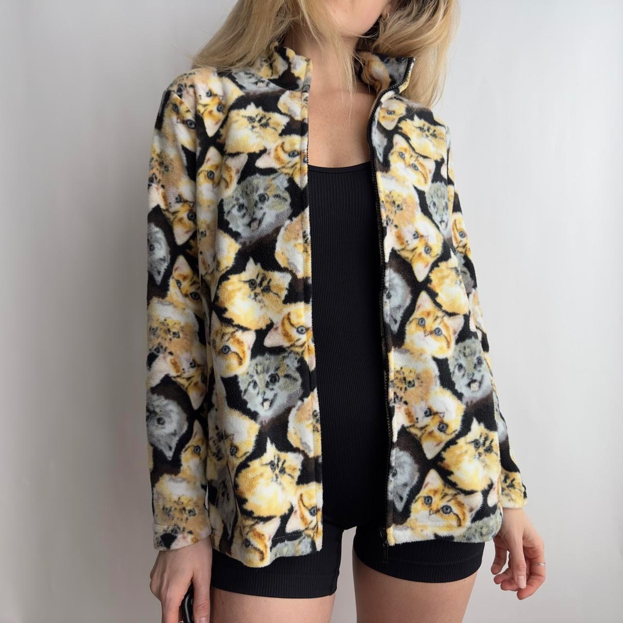 Vintage Kitty Cat Jacket Size small. Shown on a... - Depop
