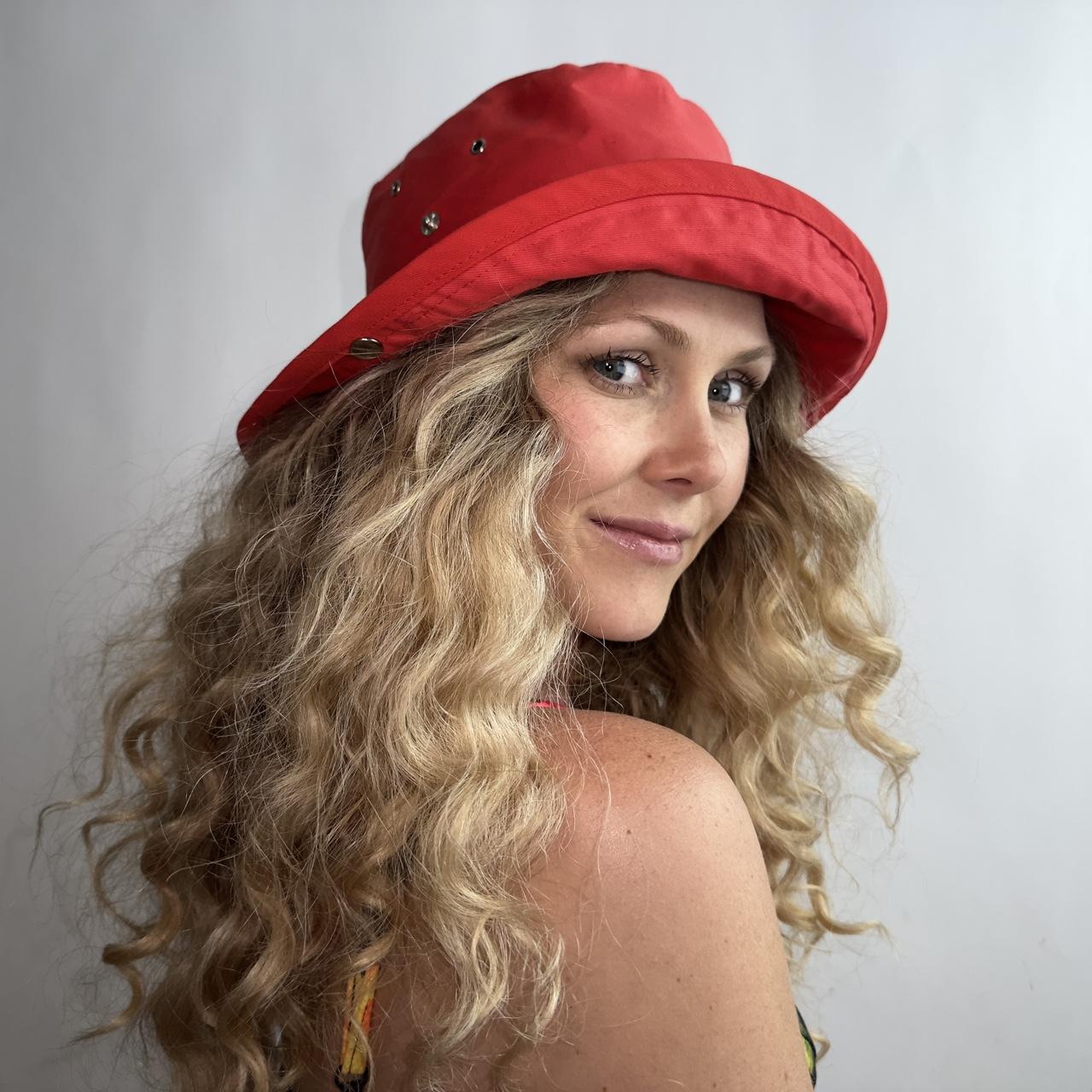 Red Bucket Hat - Depop