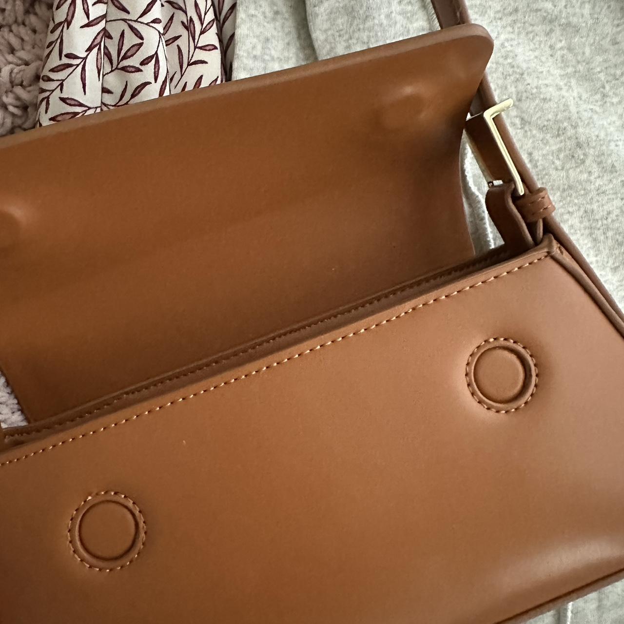 zara brown shoulder purse 👜 brand new without tags... - Depop