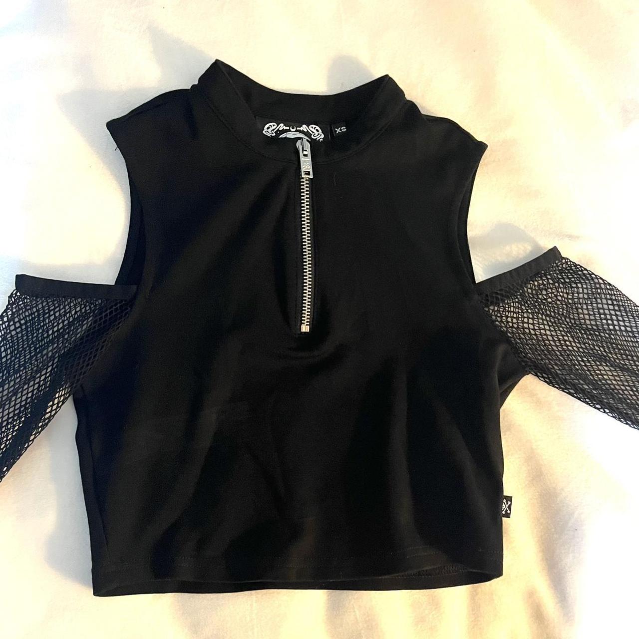Killstar black netted cropped top In great... - Depop