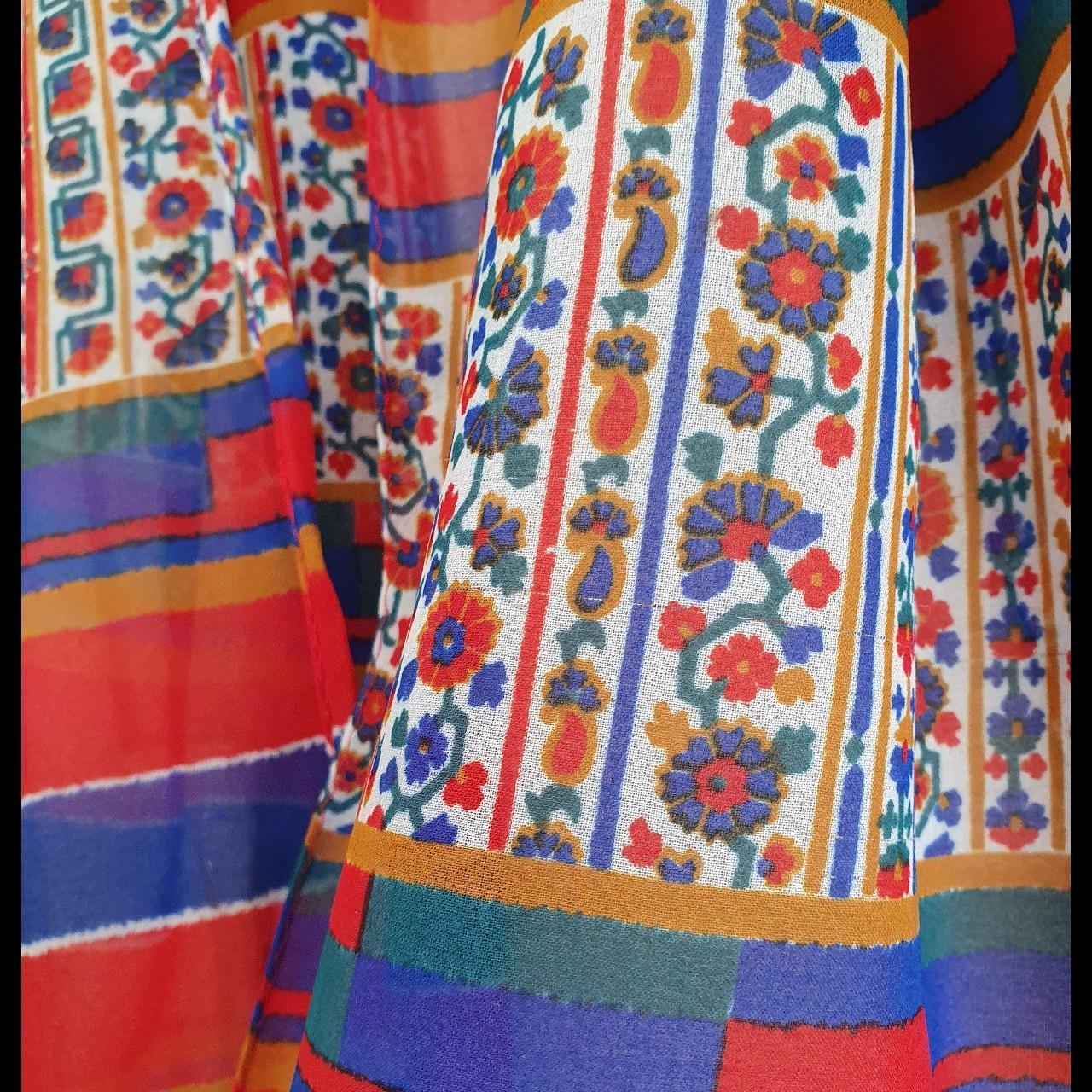 Vintage ethnic Spanish floral printed long scarf.... - Depop