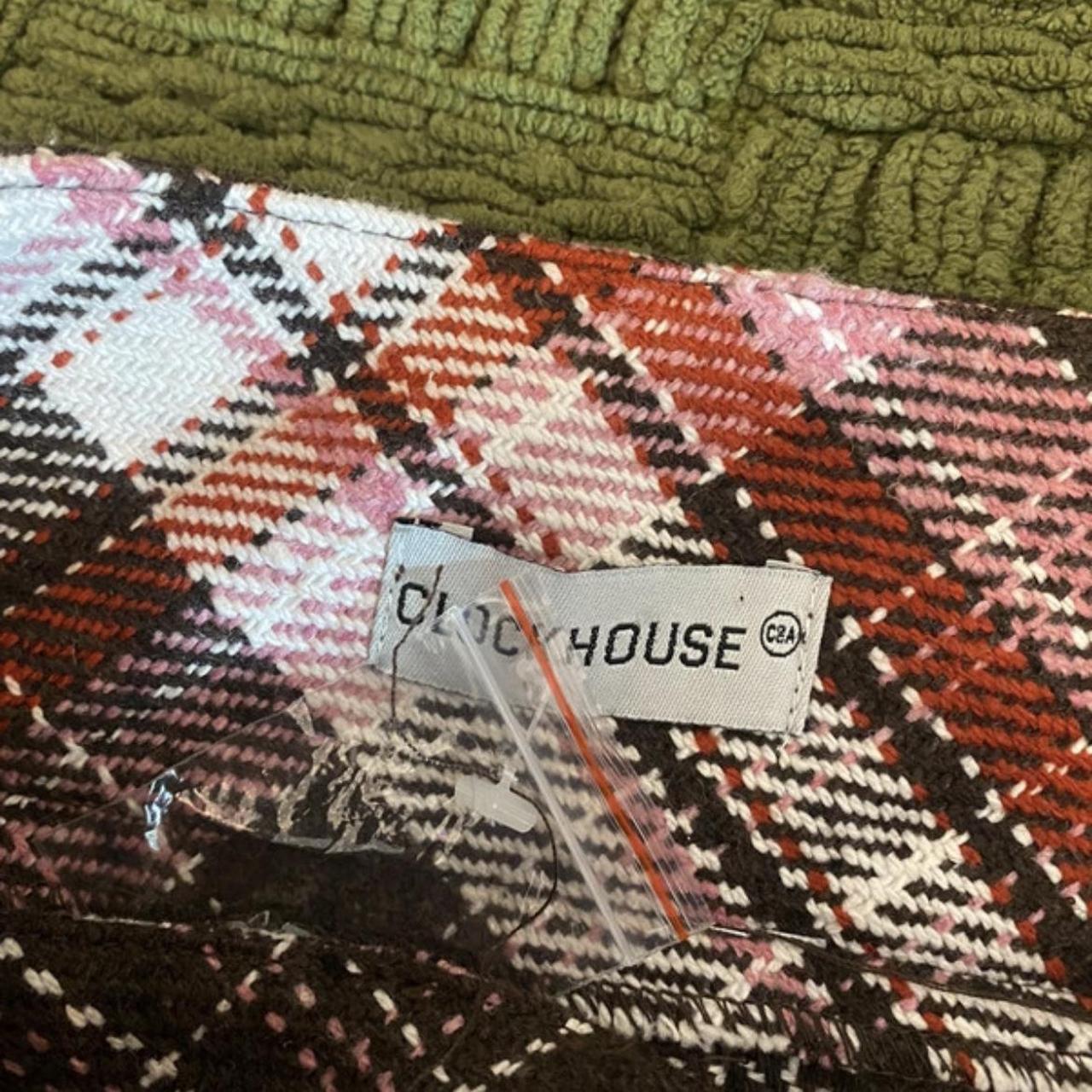 Clockhouse mini plaid skirt wraps around and buckles... - Depop