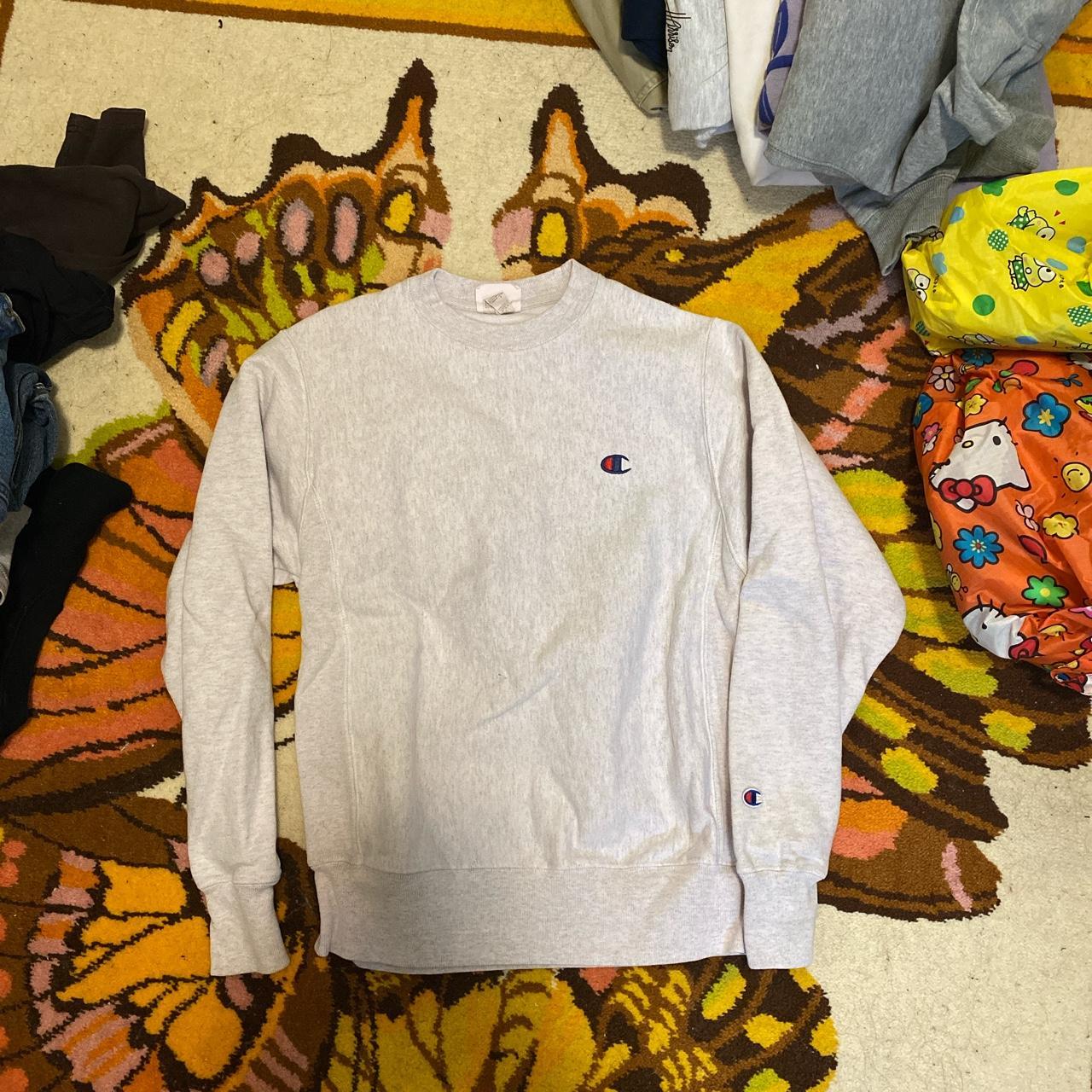 Champion reverse weave crew neck! In heather gray -... - Depop