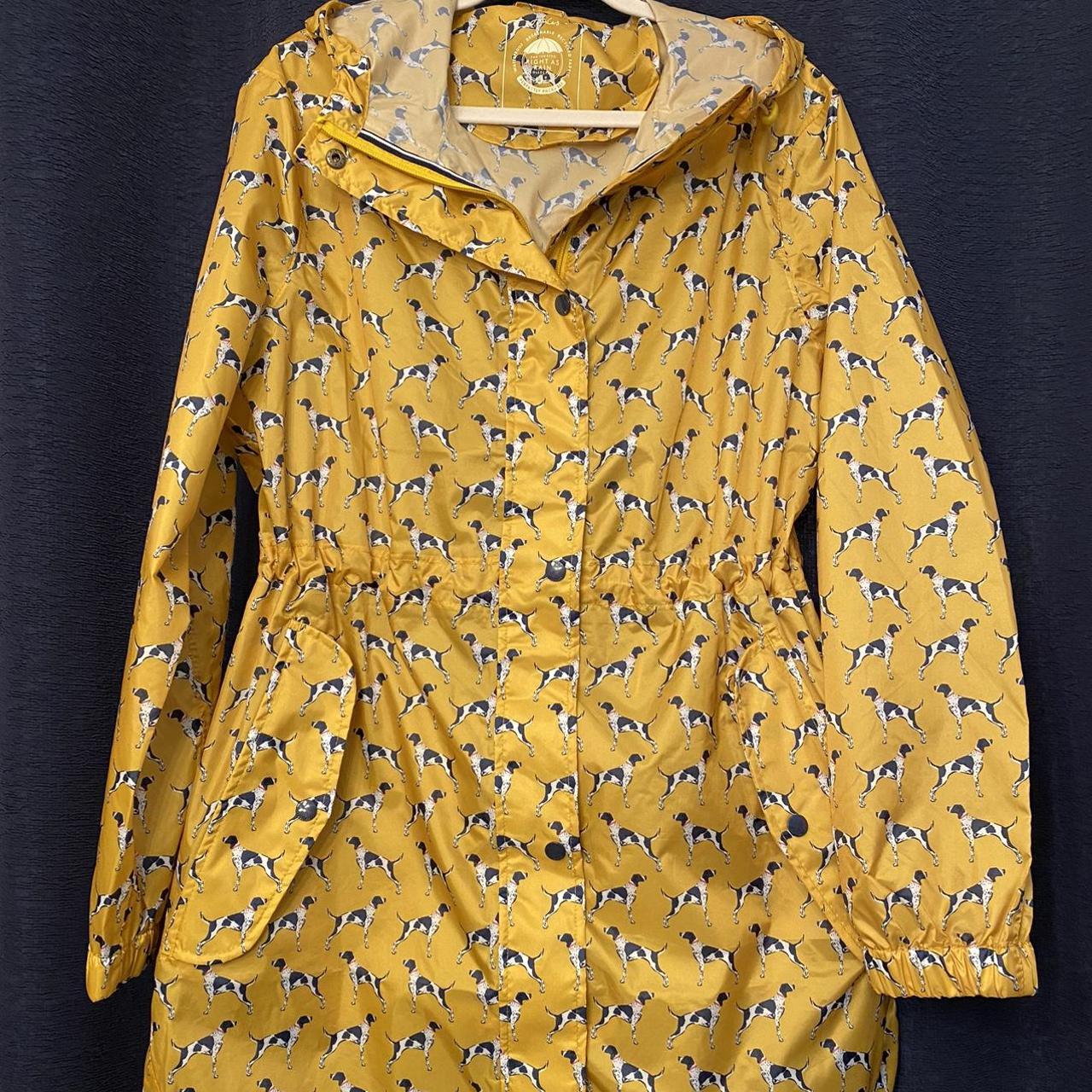 Yellow Joules dog print raincoat Size US 12/ UK... - Depop