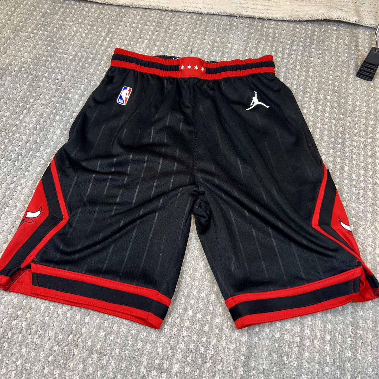 Jordan Men's Black and Red Shorts | Depop