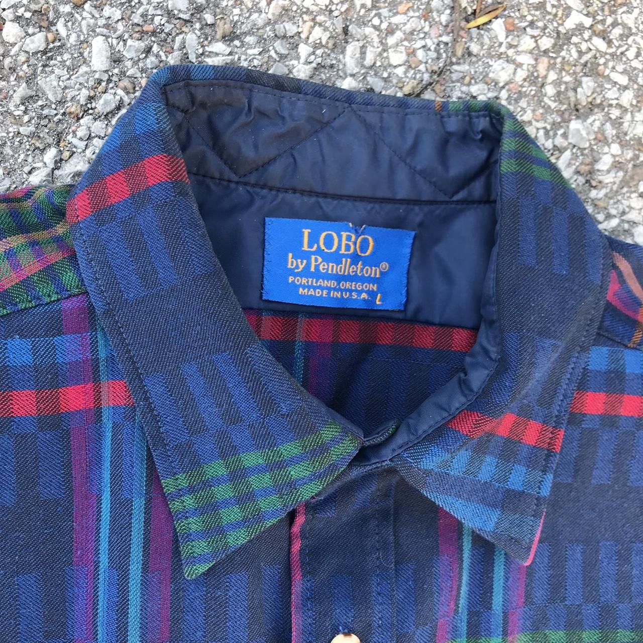 Vintage 90s Pendleton Lobo Plaid Flannel Longsleeve... - Depop