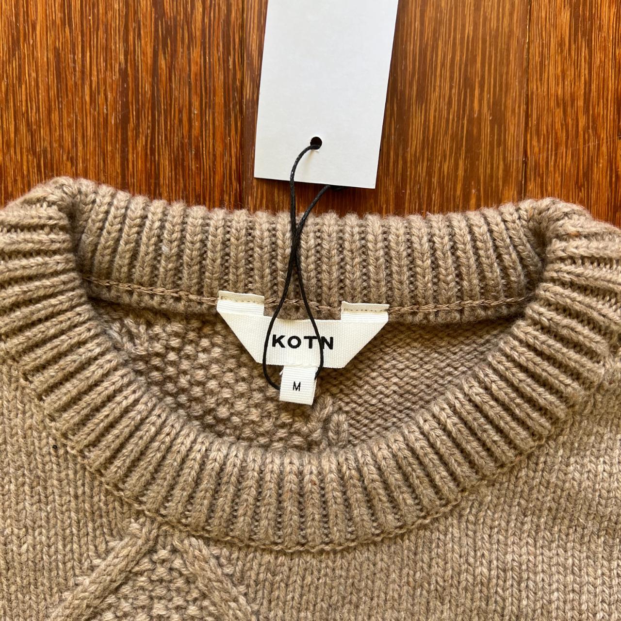 💚 Kotn Lambswool Kilimanjaro Cable Sweater Dune... - Depop