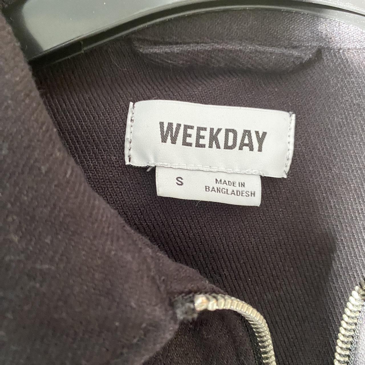 Weekday Ahmed flannel zip jacket in black Worn once... - Depop