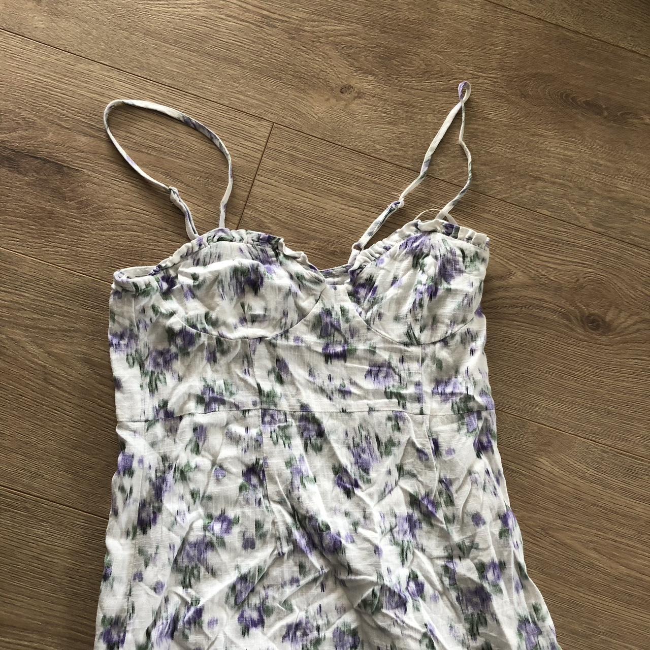 primark floral midi split dress size 8 worn once - Depop
