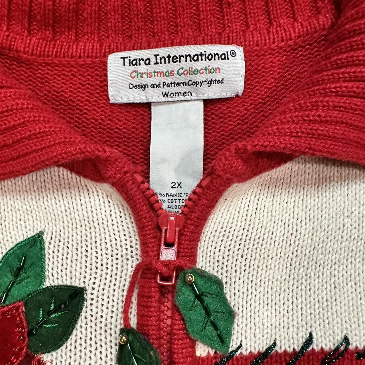 Vintage Tiara International knitted Christmas... - Depop