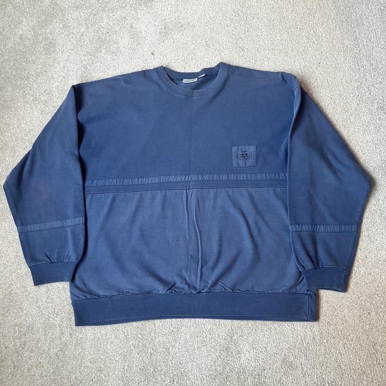 Blue vintage crewneck sweatshirt with a relaxed... - Depop