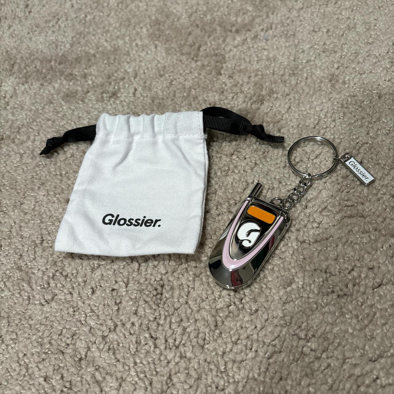 BRAND NEW IN PACKAGING glossier phone keychain!!... - Depop