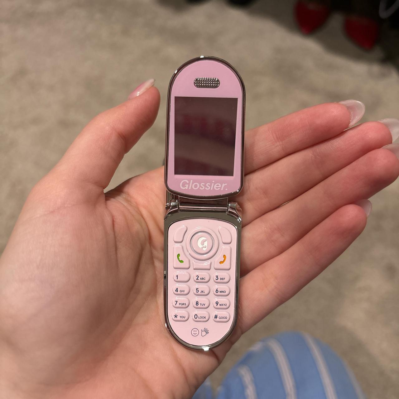 BRAND NEW IN PACKAGING glossier phone keychain!!... - Depop