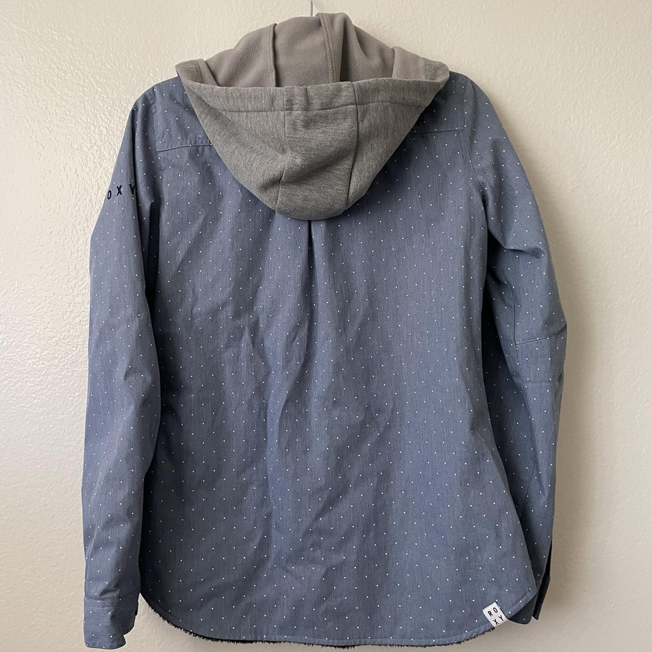 Roxy light ski jacket with sweatshirt hood, lined... - Depop