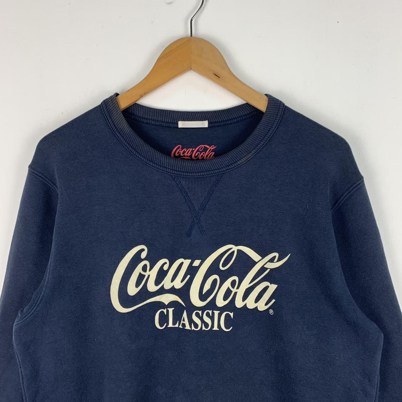 Coca-Cola Men's Navy Sweatshirt | Depop