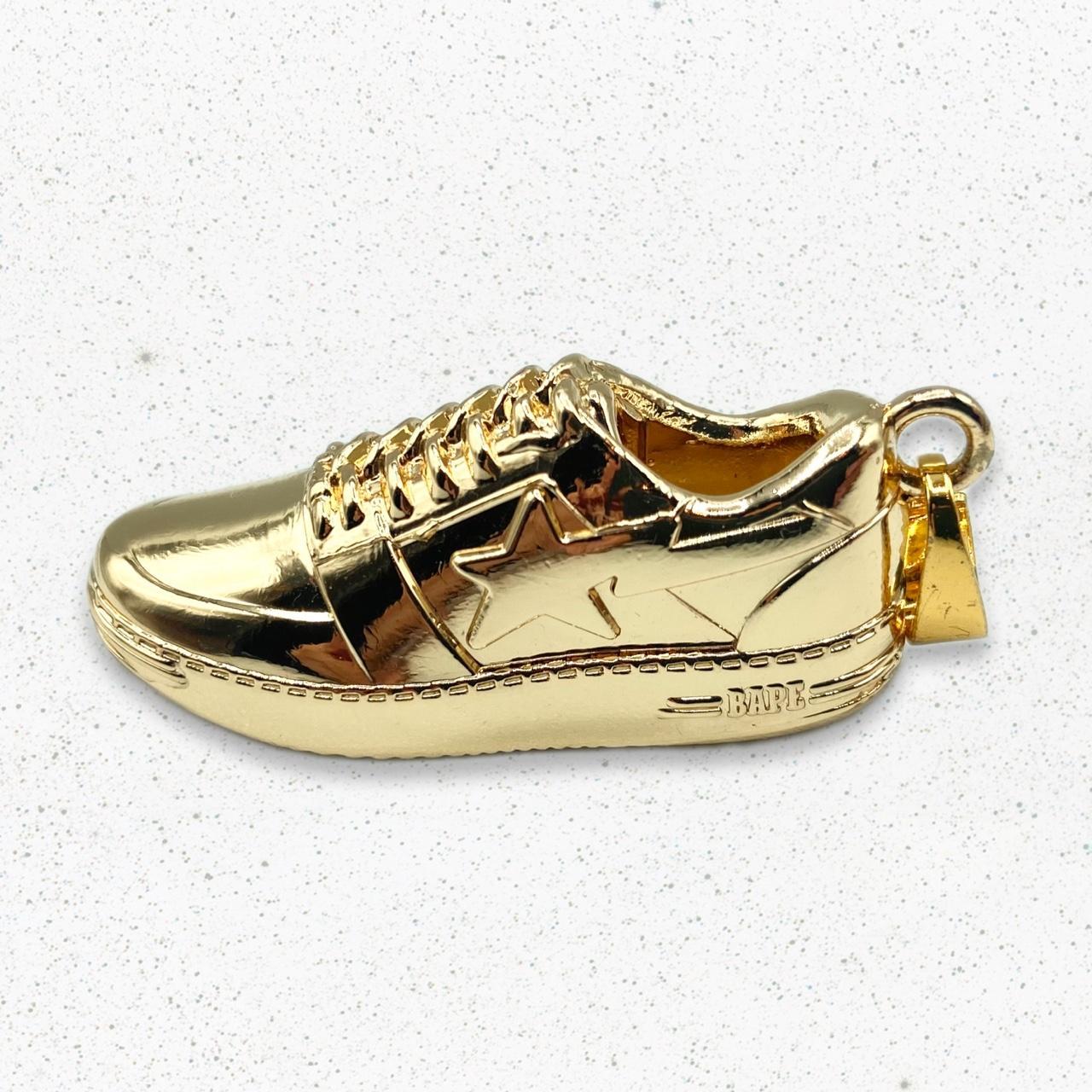 Bape Gold Bapesta Pendant • Colour: Gold •... - Depop