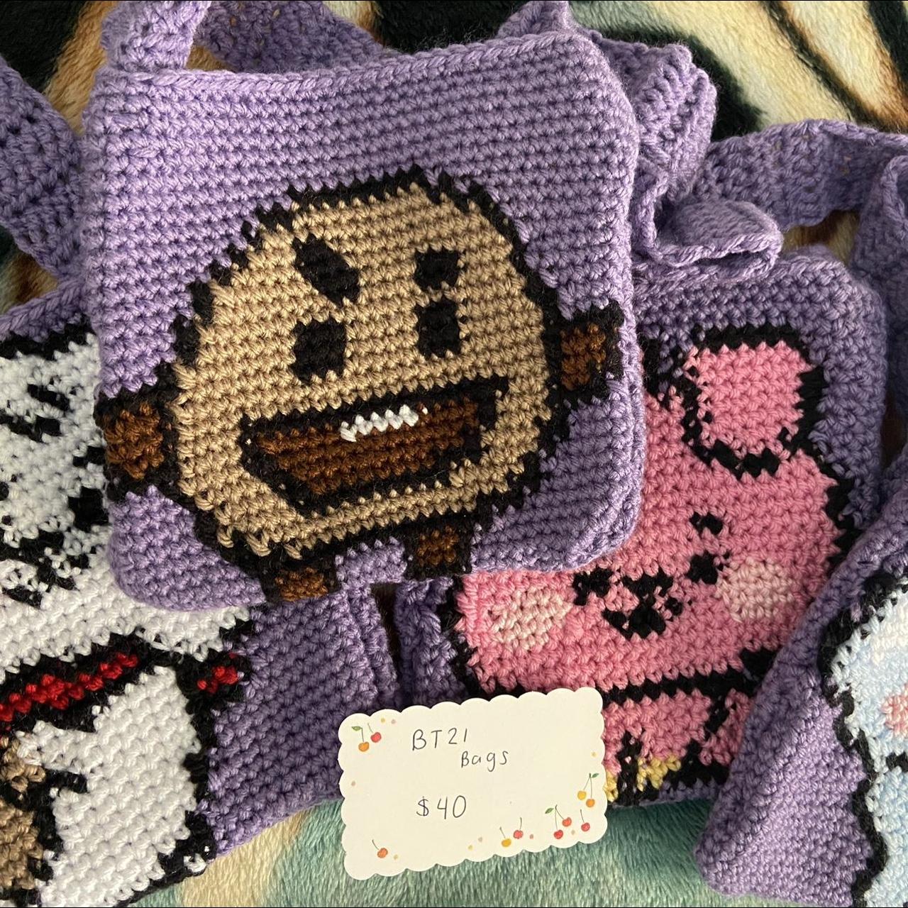 BT21 Crochet Bags No lining if interested message... - Depop