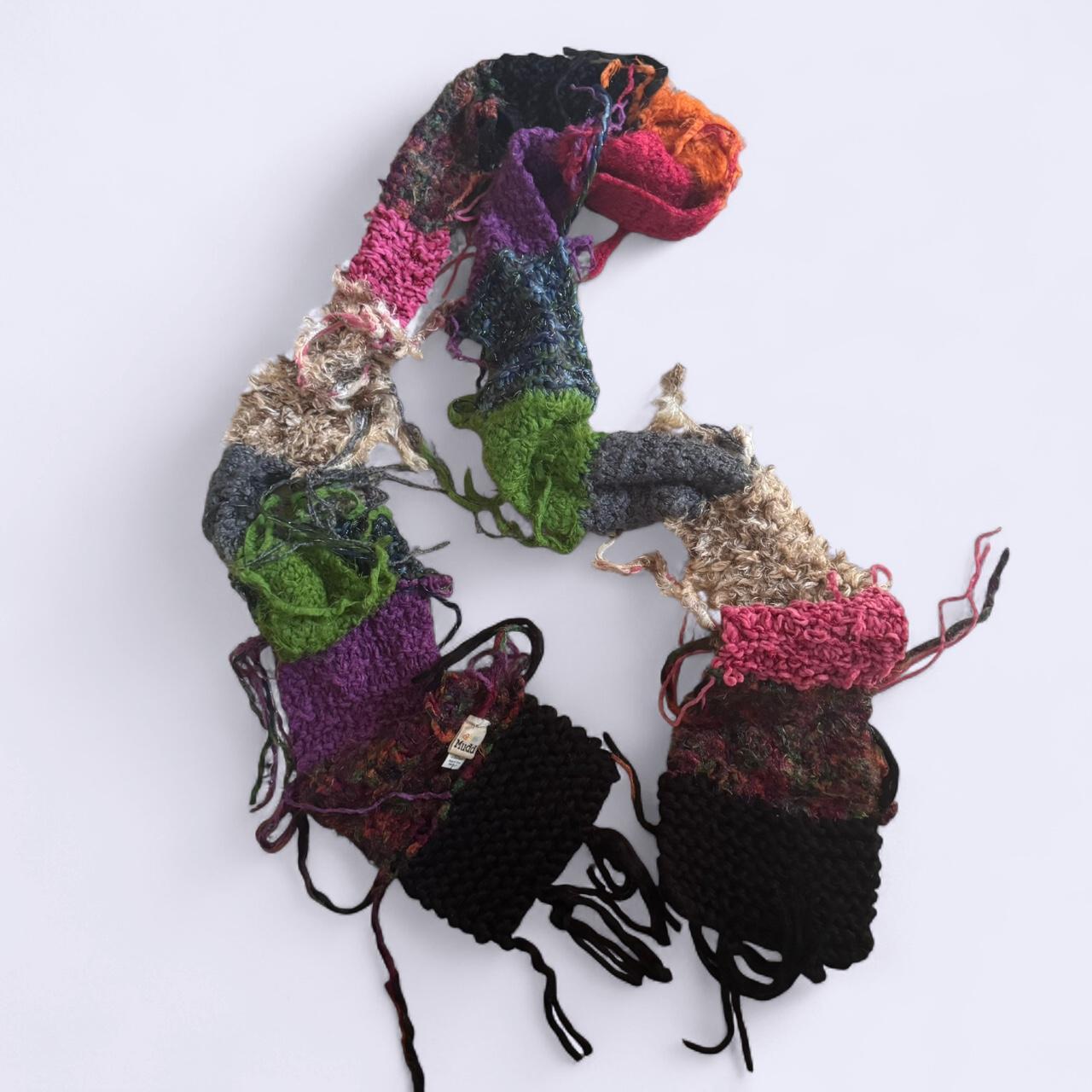 Mudd Unique, one-of-a-kind multi-coloured scarf,... | Depop