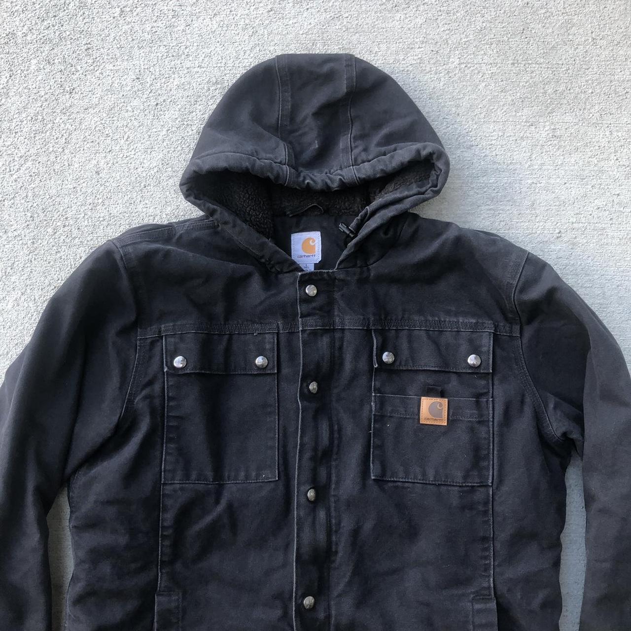 Vintage black Carhartt jacket! In good condition!... - Depop