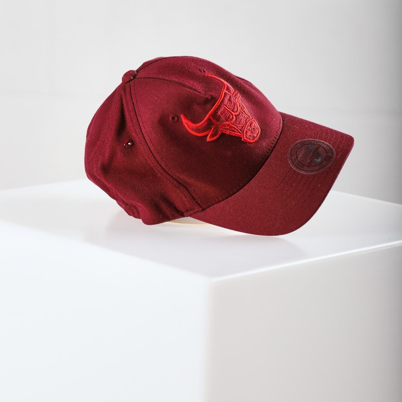 Mitchell & Ness NBA Chicago Bulls cap in red with... - Depop