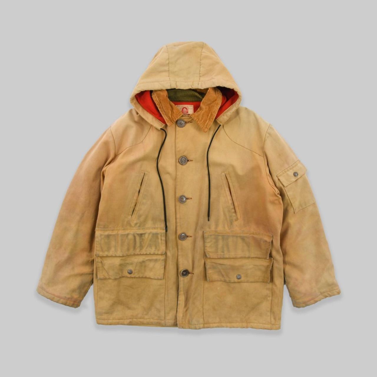 Vintage Delta 1970s Canvas Hunting Jacket Brown... - Depop