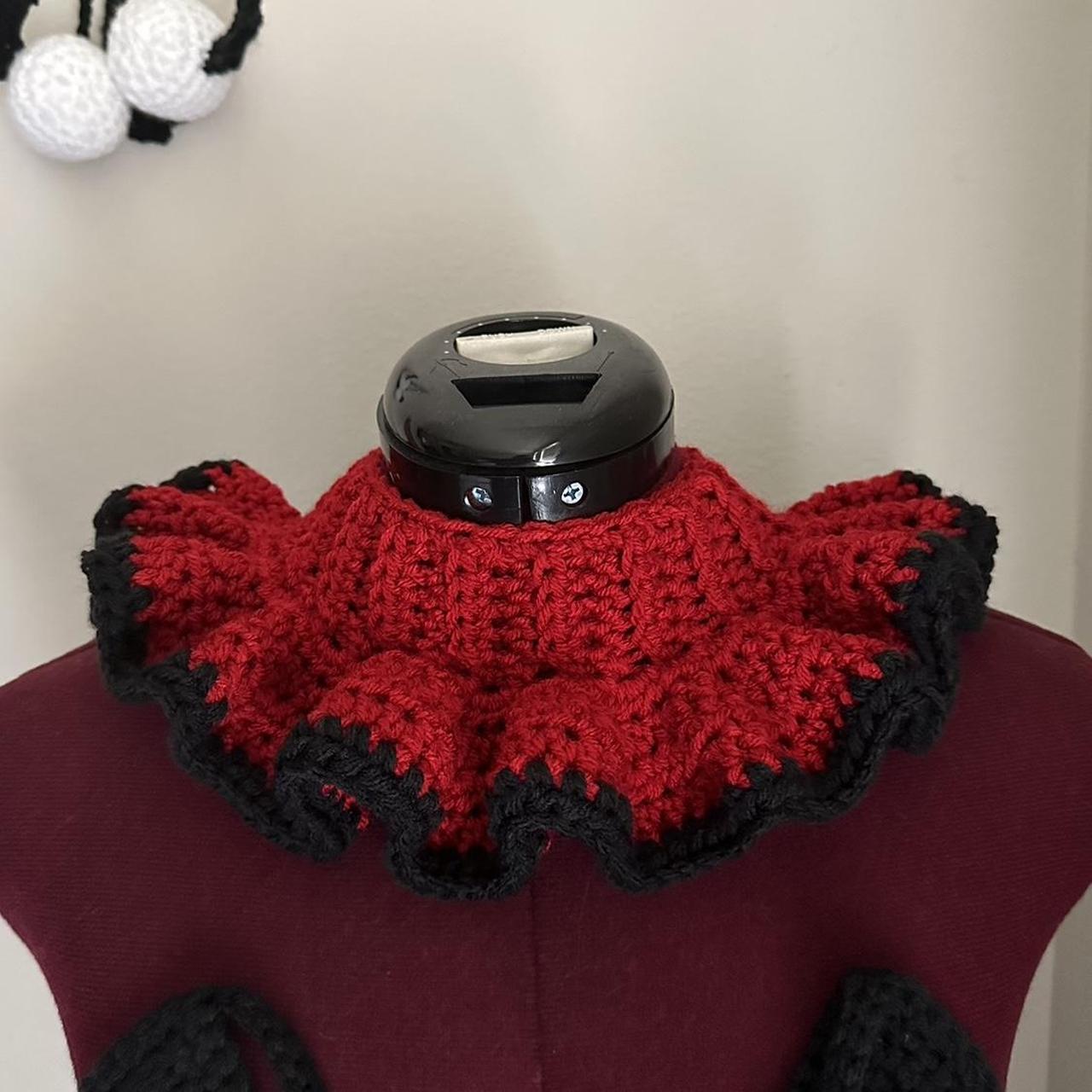 Clown collar crochet by me! Has ties that tie... - Depop