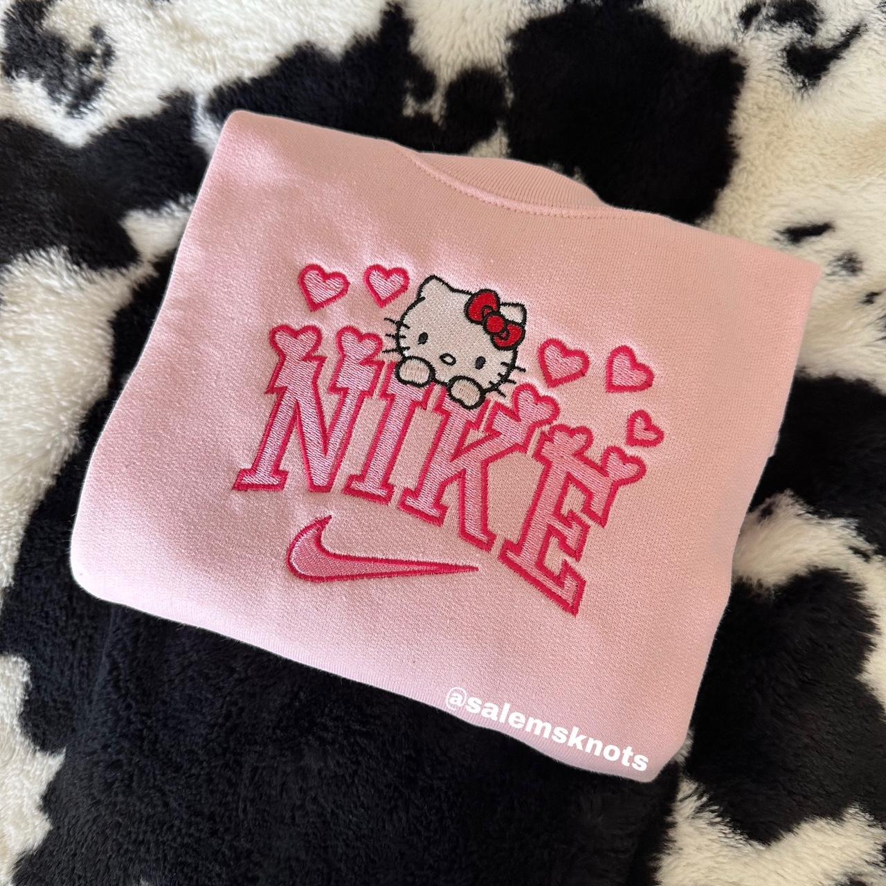 Embroidered hello Kitty x valentines sweater -made... - Depop