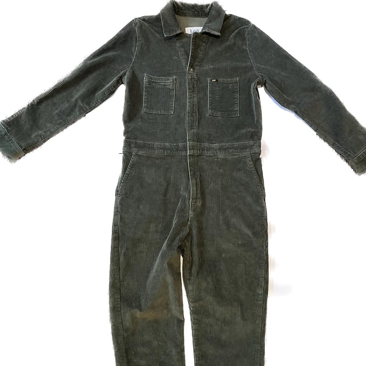 Lee Union All Corduroy Coveralls /Jumpsuit In army... - Depop